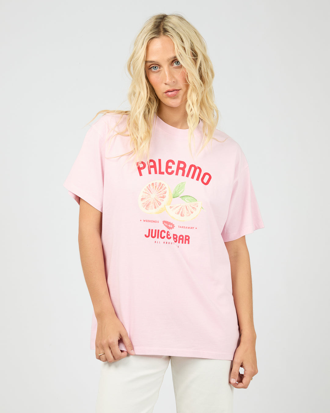 Palermo Relaxed Tee Light Pink – All About Eve Clothing