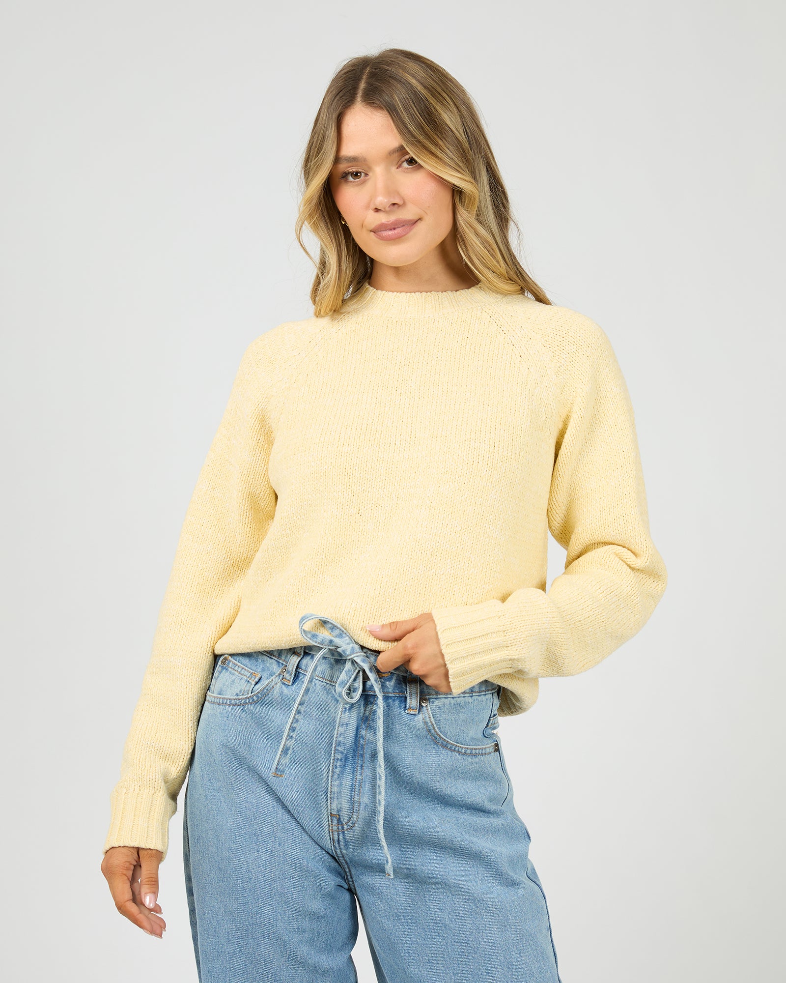 Talullah Crew Knit Yellow – All About Eve Clothing