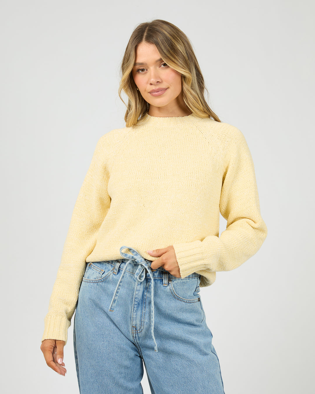 Talullah Crew Knit Yellow – All About Eve Clothing