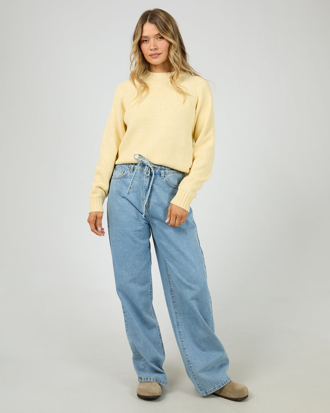 Talullah Crew Knit Yellow – All About Eve Clothing