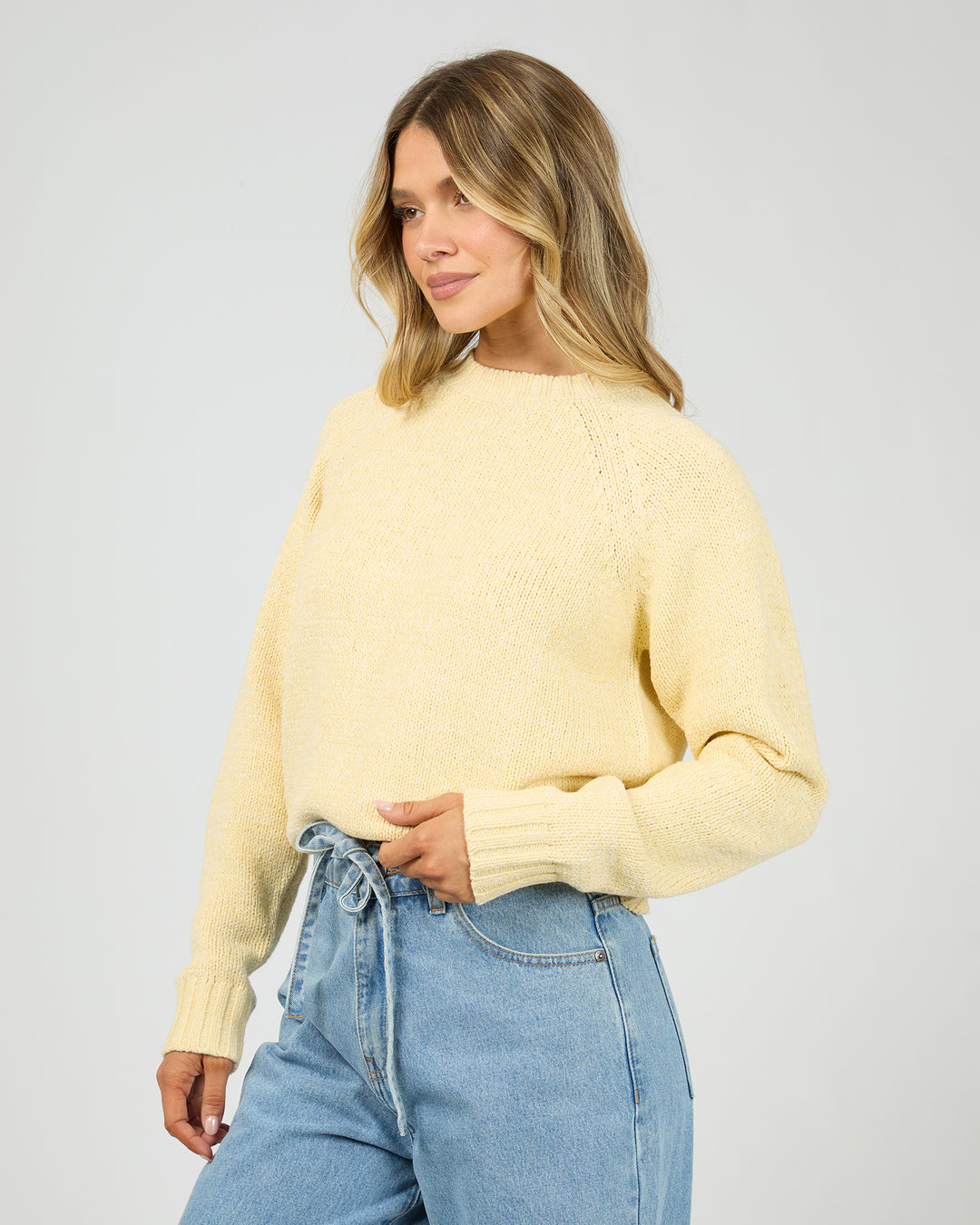 Talullah Crew Knit Yellow – All About Eve Clothing