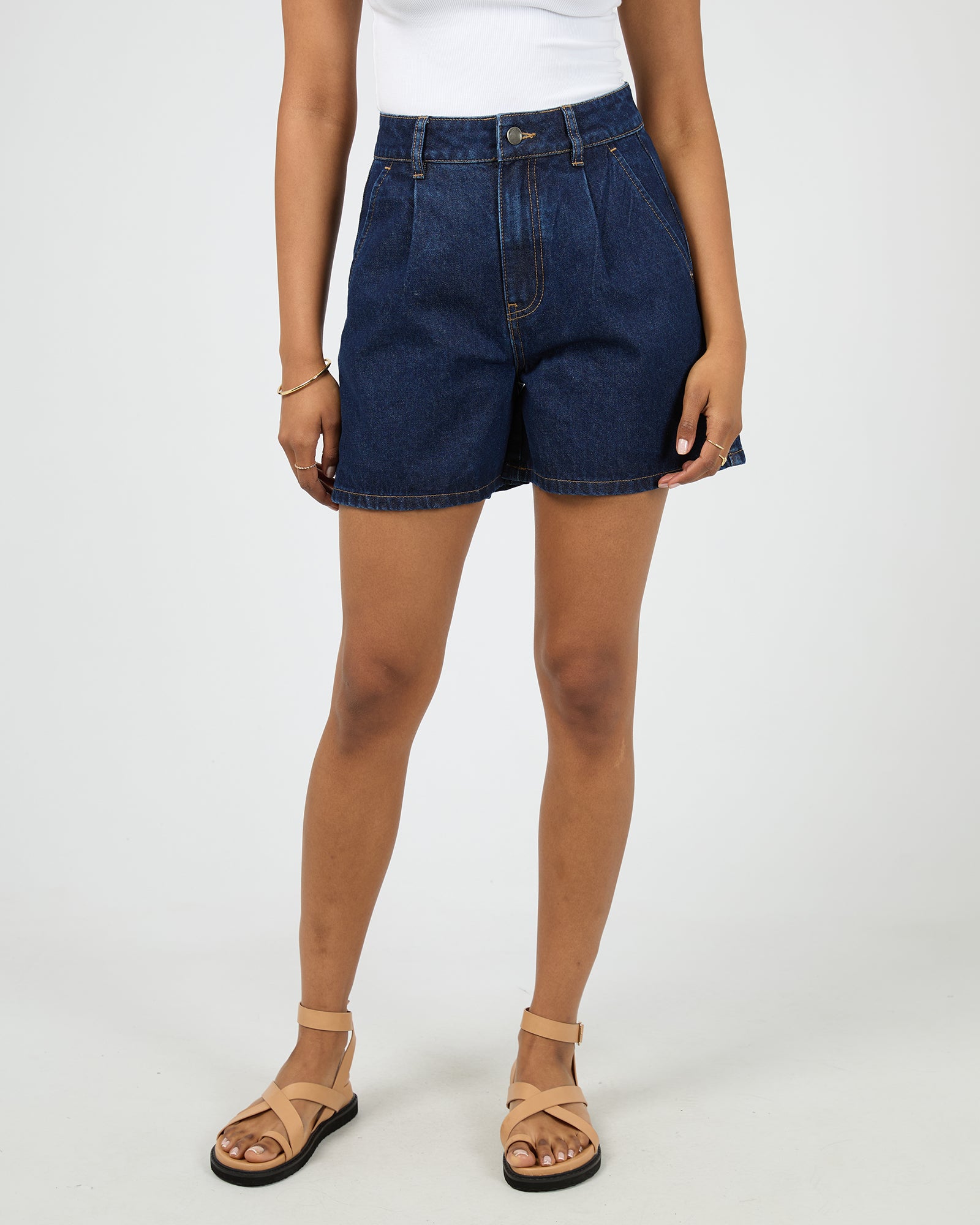Stevie Denim Short Indigo – All About Eve Clothing