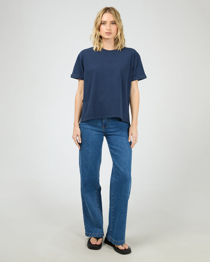 Aae Washed Tee Navy – All About Eve Clothing