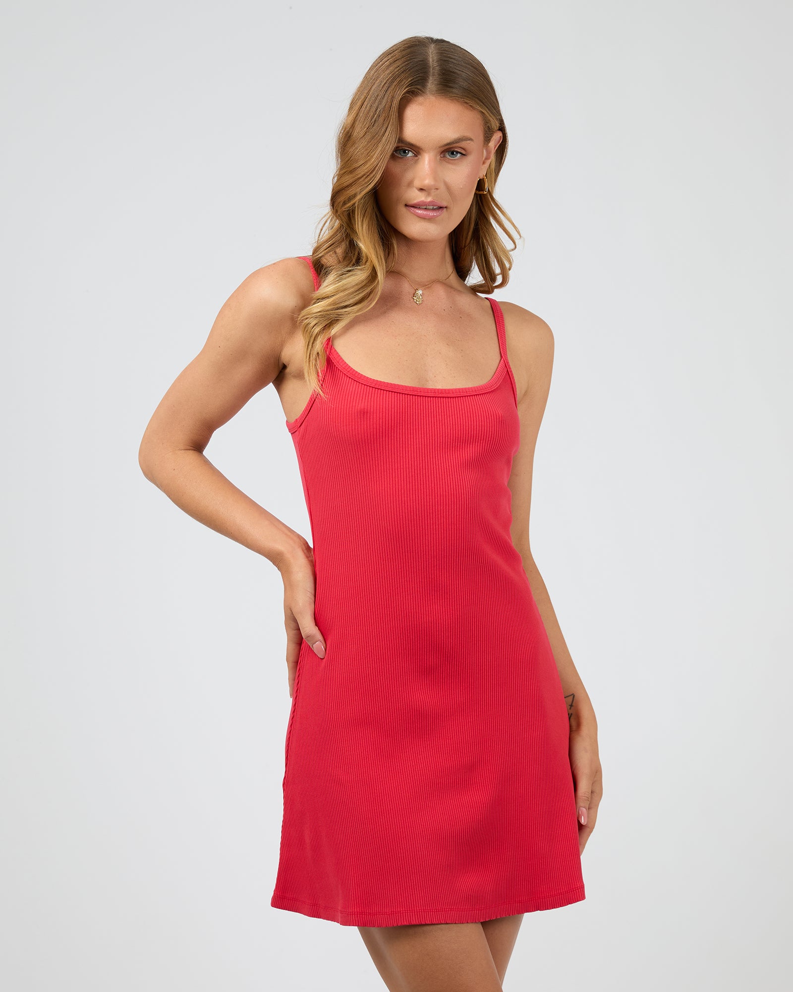 Eve Rib Mini Dress Red – All About Eve Clothing